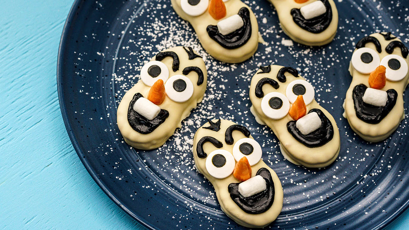 Olaf Peanut Butter Cookies – Cooking Panda
