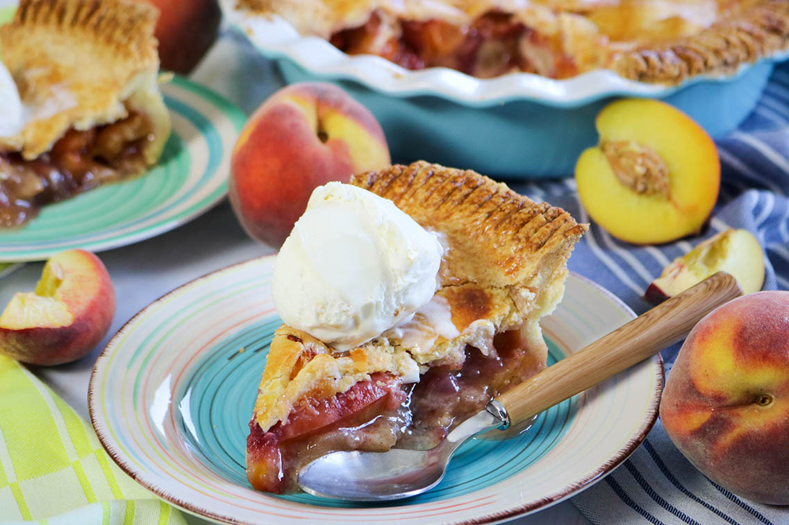Peach Pie with Double Crust – Cooking Panda