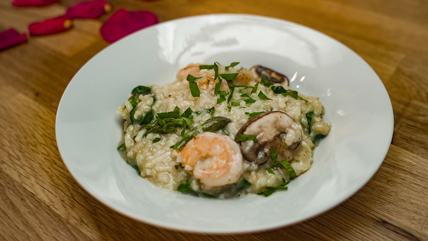 Lemon Shrimp Risotto Paired with Chardonnay – Cooking Panda