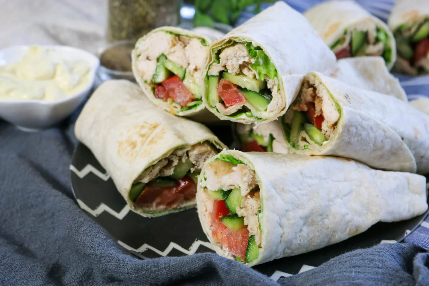 Roasted Chicken Wrap Roll-Ups – Cooking Panda