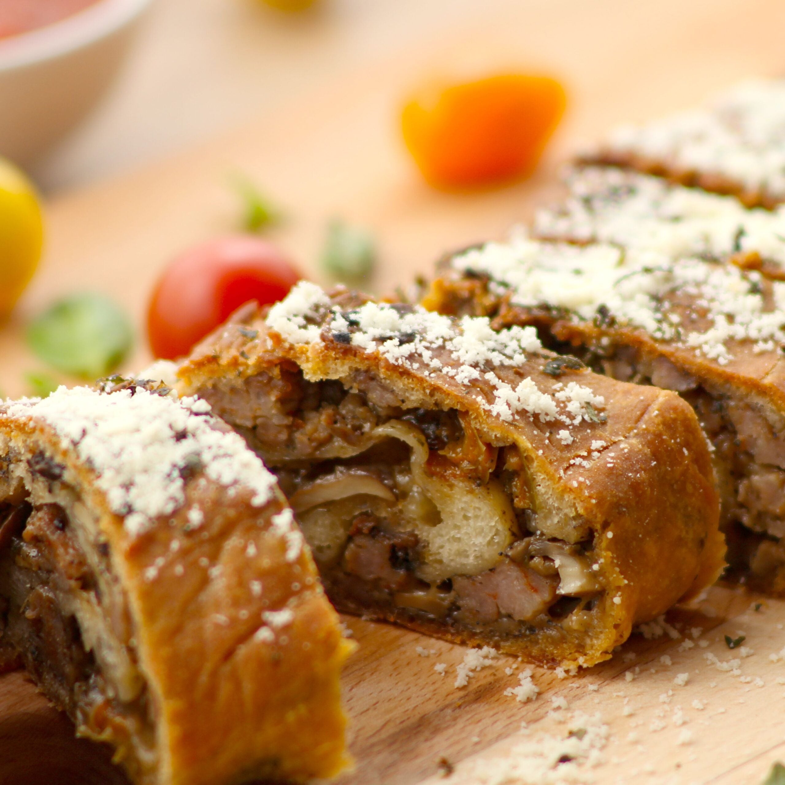 Sausage Pizza Roll – Cooking Panda