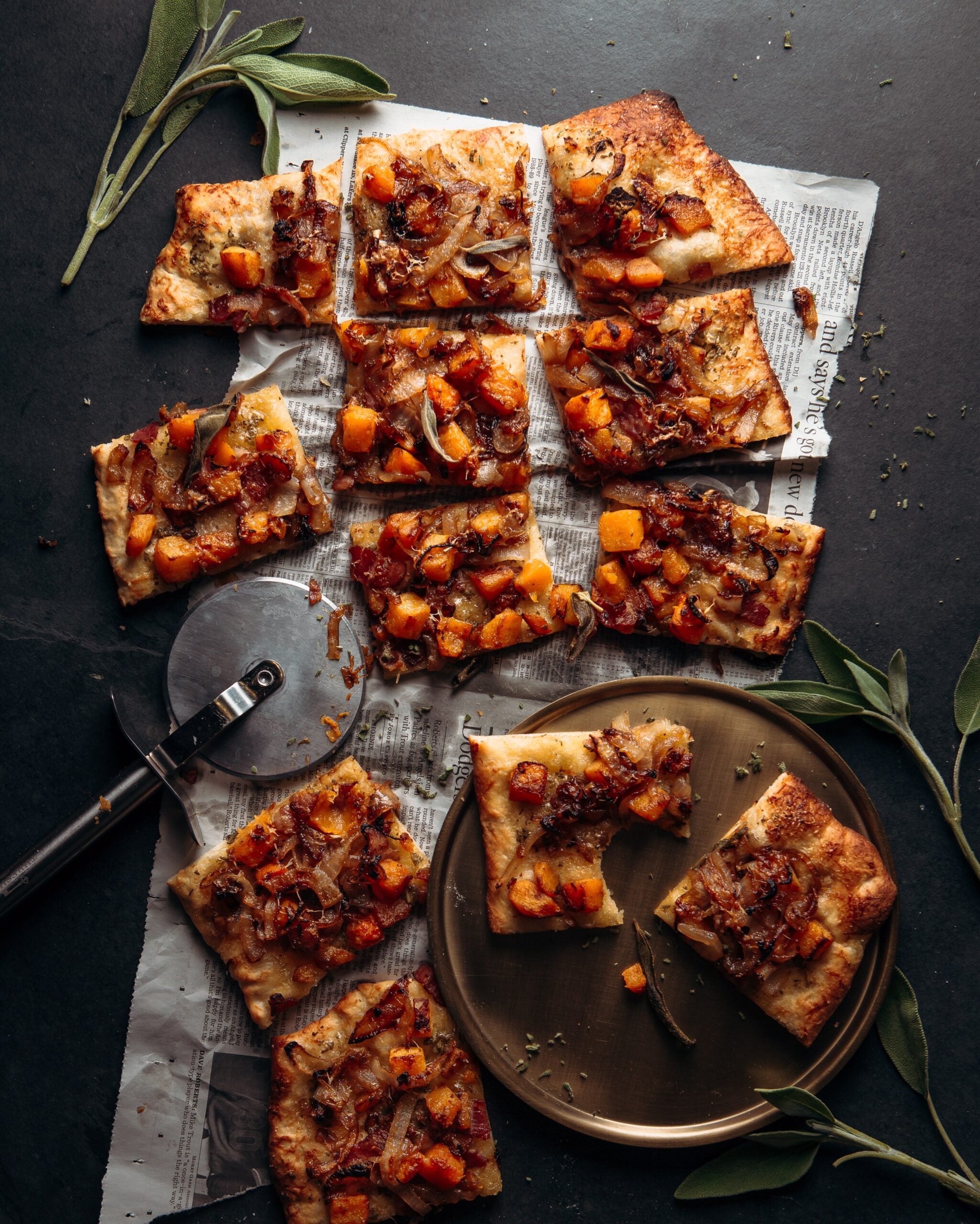 Squash & Caramelized Onion Flatbread – Cooking Panda